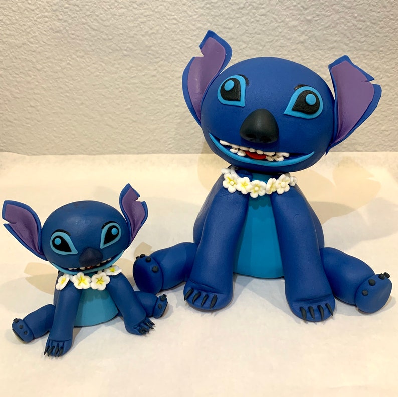 3D Stitch inspired fondant cake topper graduation theme | Etsy