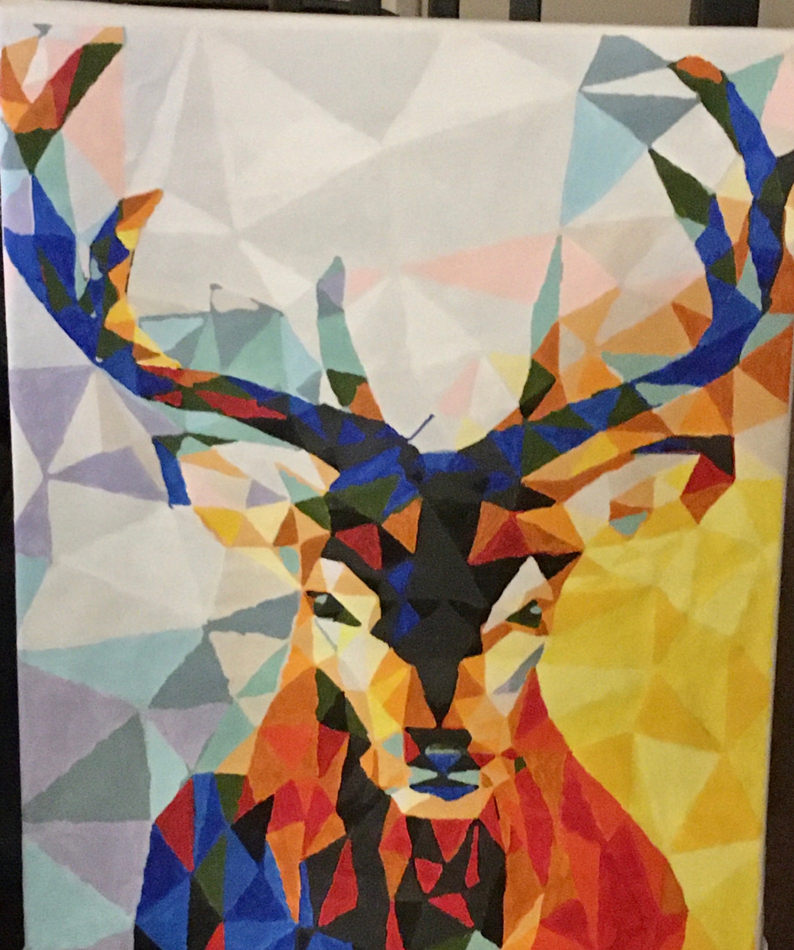 Modern Reindeer Painting - Etsy