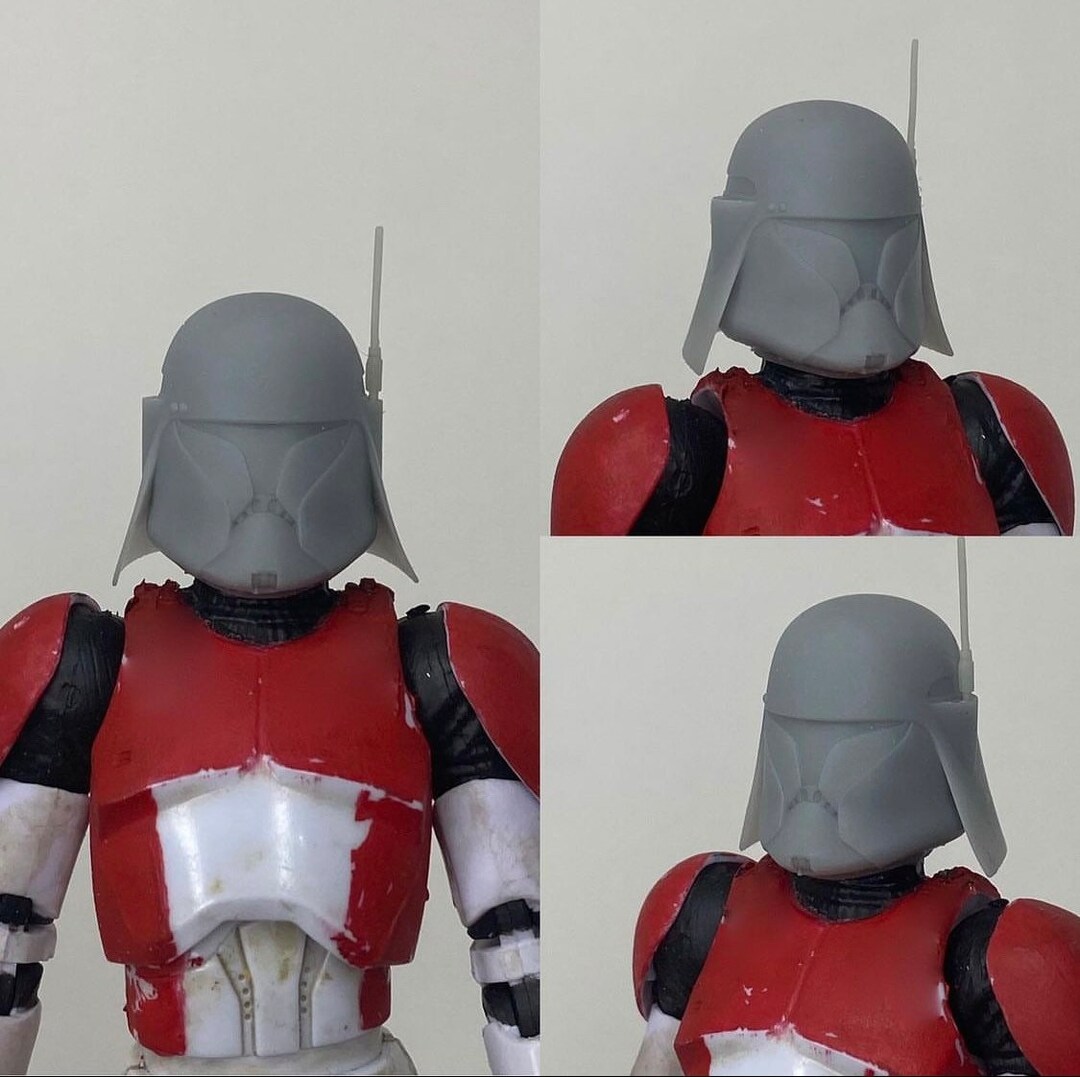 1:12 Phase One Commander Bacara Clone Trooper Helmet for Black Series ...