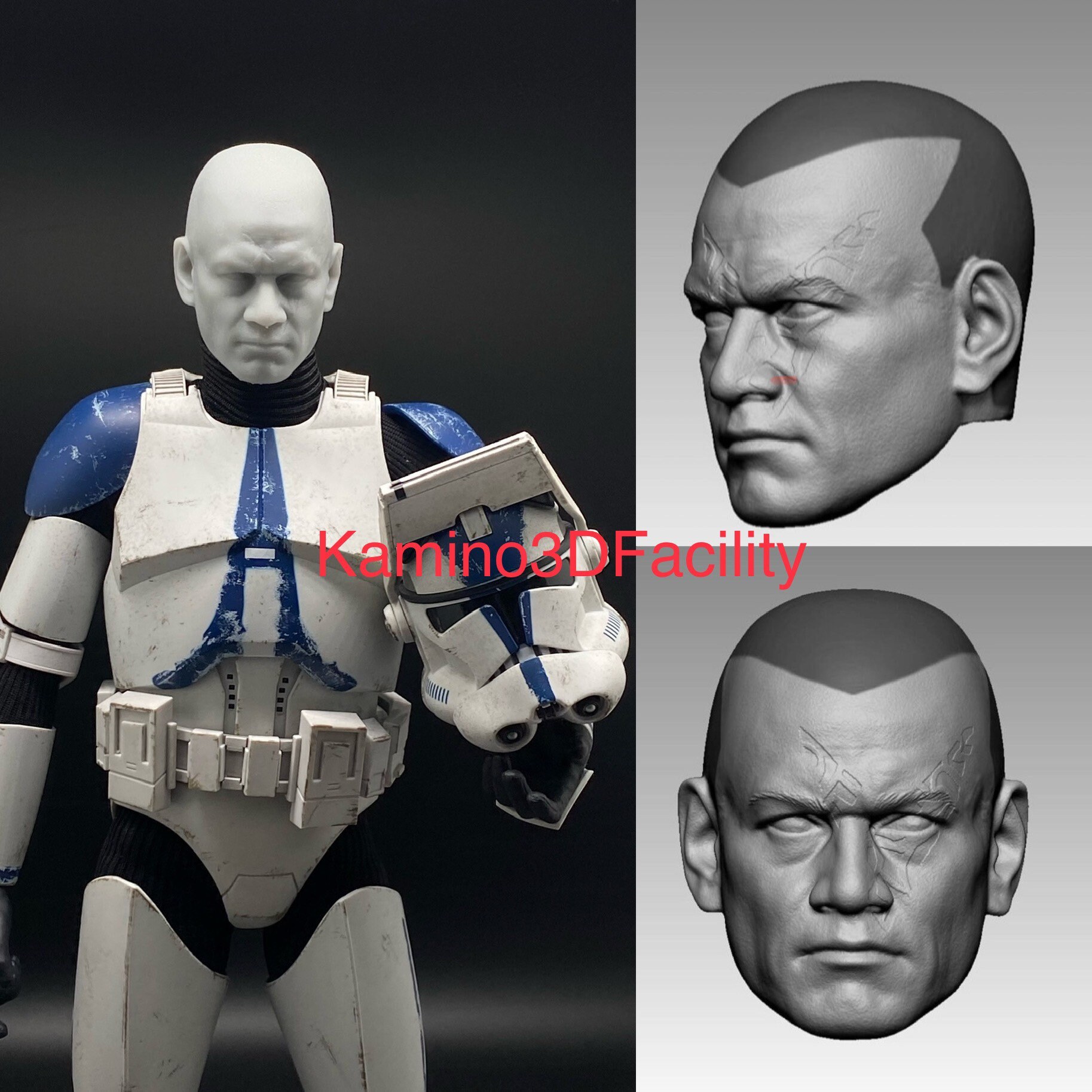 1:6 SS/HT Dogma Clone Trooper Head Sculpt for Custom 12 - Etsy