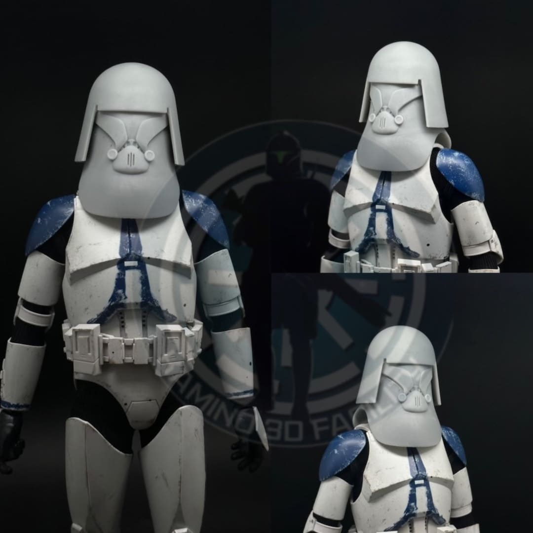 1:6 HT Realistic Cold Assault Clone Trooper Helmet for Custom 12in ...