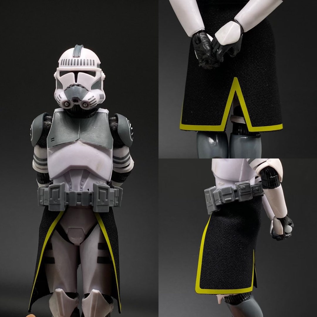 1:12 Realistic Black and Light Green Kama for Clone Trooper Black ...