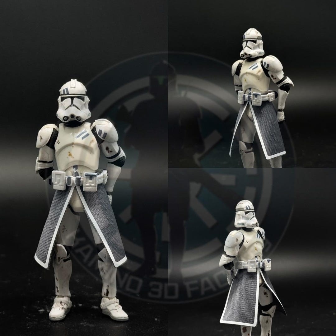 1:18 Custom Grey and White Kama for Clone Trooper 3.75 Inches - Etsy