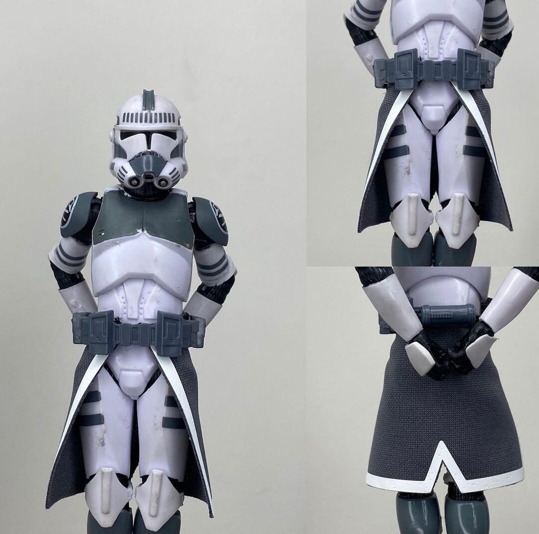1:12 Custom Realistic Grey and White Kama for Clone Trooper Black ...