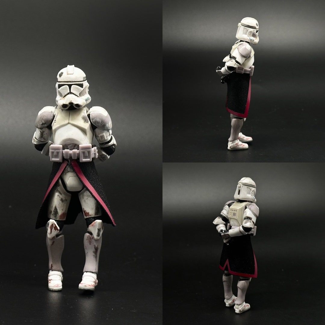 1:18 Custom Realistic Black and Burgundy Kama for Clone Trooper 3.75 ...