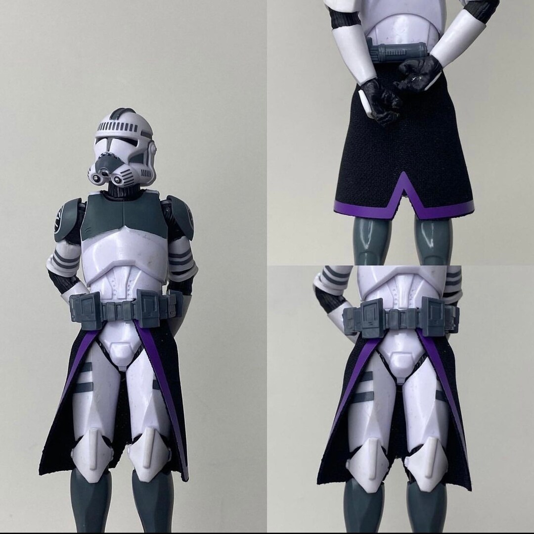 1:12 Realistic Black and Purple Kama for Clone Trooper Black Series ...
