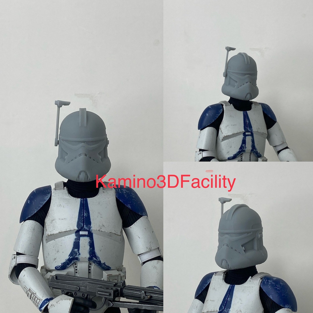 1:6 HT Commander Wolffe Realistic Clone Trooper Helmet for Custom 12in ...
