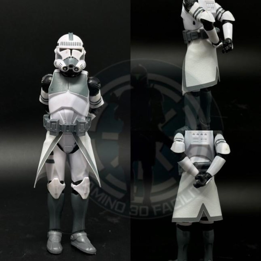 1:12 Custom Realistic Commander Grey/white Kama for Clone Trooper Black ...