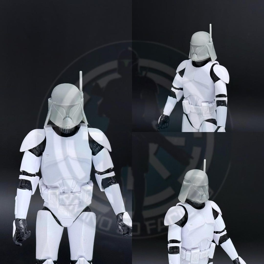 1:12 Phase One Commander Bacara Clone Trooper Helmet for Black Series ...