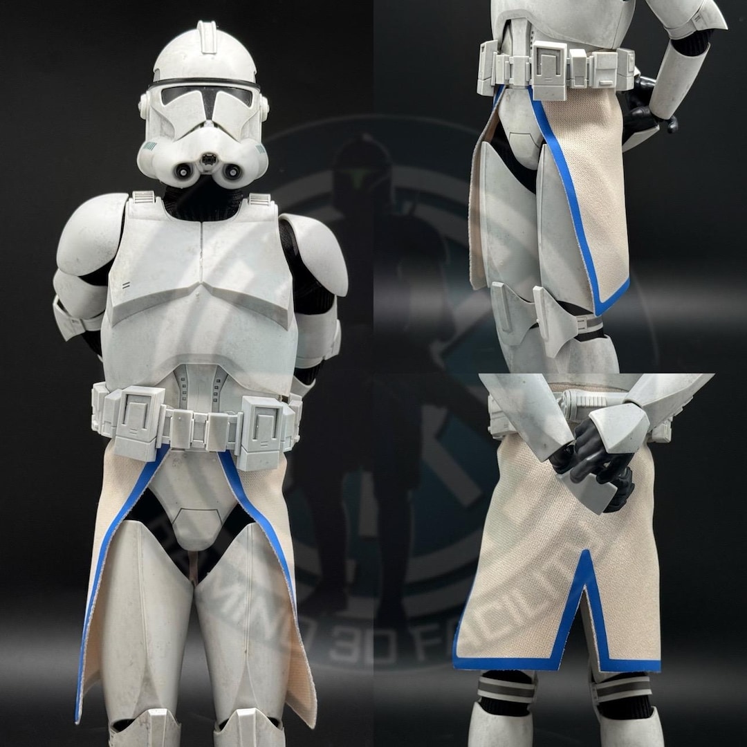 1:6 HT Clone Trooper Realistic Tan and Blue Kama for Custom 12” Figure ...
