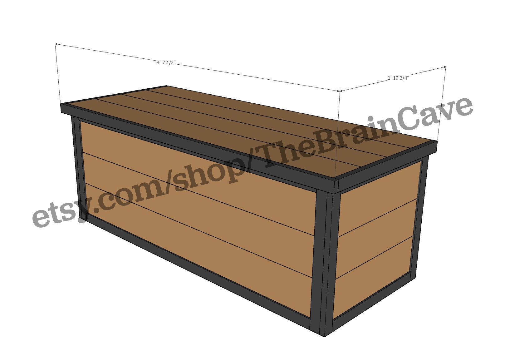 Outdoor Storage Bench Woodworking Plans - Etsy
