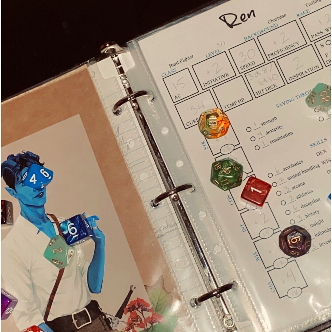 Customizable Character Sheet - Etsy