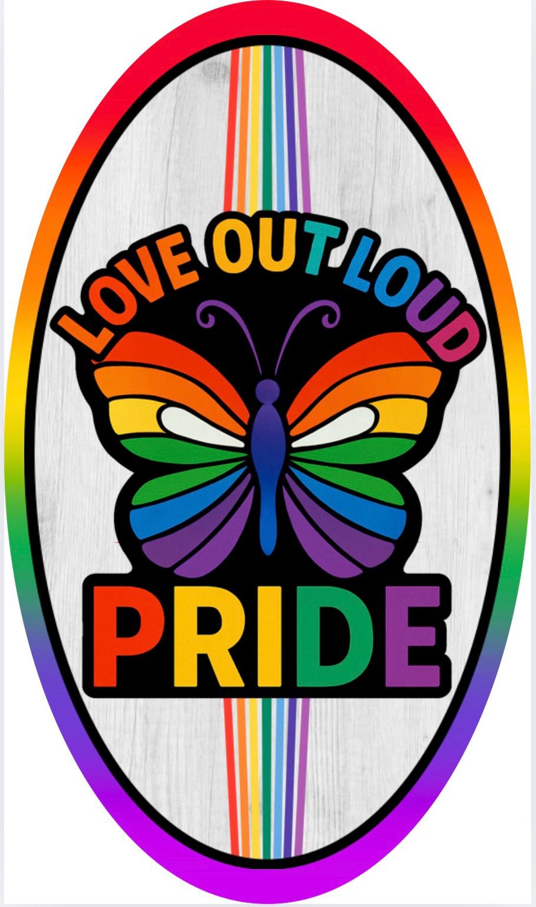 Rainbow Butterfly Pride Sign – LGBTQ Love Out Loud Metal Art (7x12) - Etsy