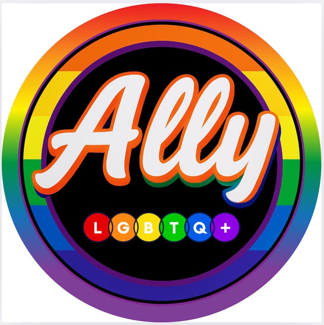 Rainbow LGBTQ+ Ally Sign – Metal Pride Wreath Decor - Etsy