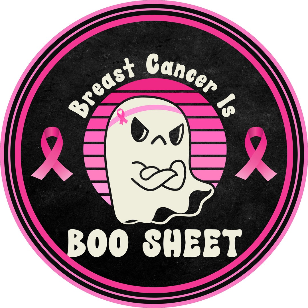 Ghost Breast Cancer Awareness Sign, Pink Ribbon Decor - Etsy