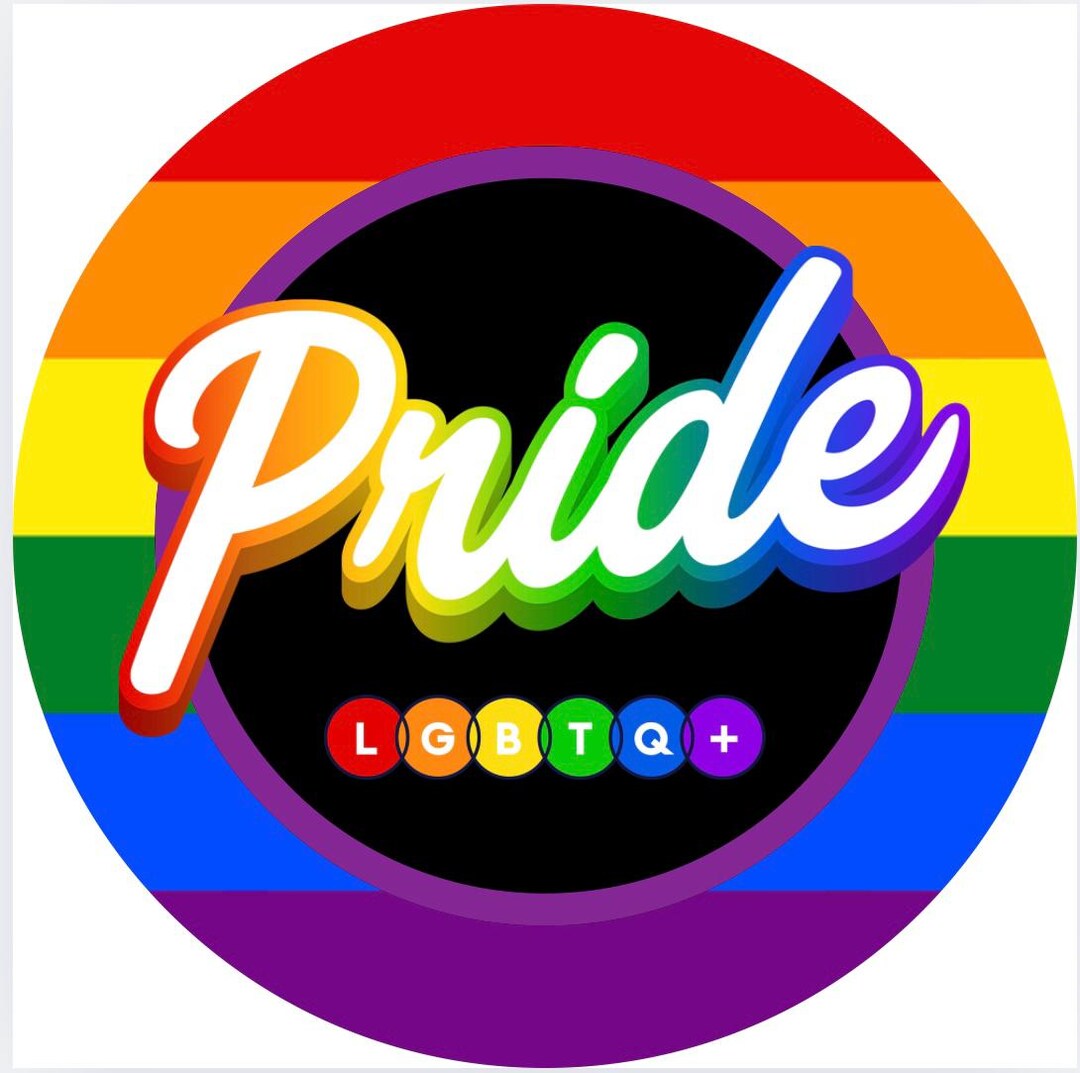 Pride LGBTQ+ Rainbow Wreath Sign – Round Metal Pride Sign – Love is ...