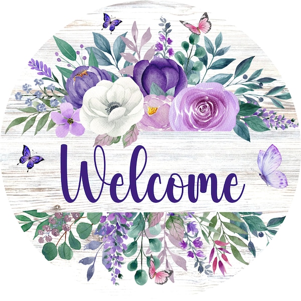 Welcome Sign Round - Etsy