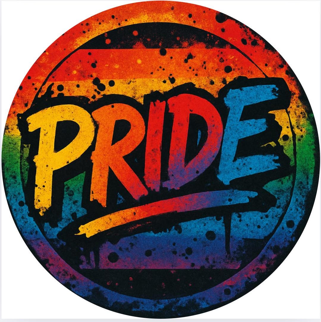 Graffiti Rainbow PRIDE Sign • LGBTQ+ Street Art Wreath Sign • Round ...