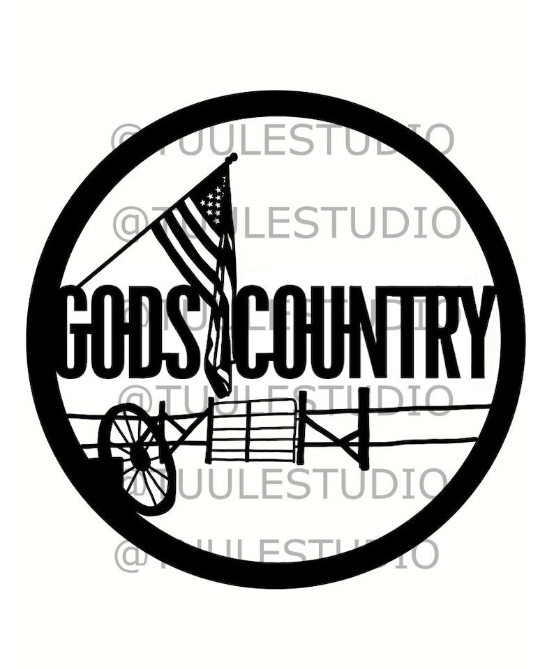 Gods Country American Patriotic Door Welcome Sign Digital - Etsy