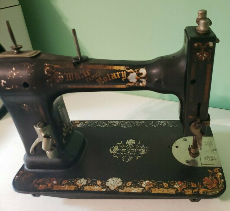 Antique White Family Rotary Sewing Machine c1900 | Etsy