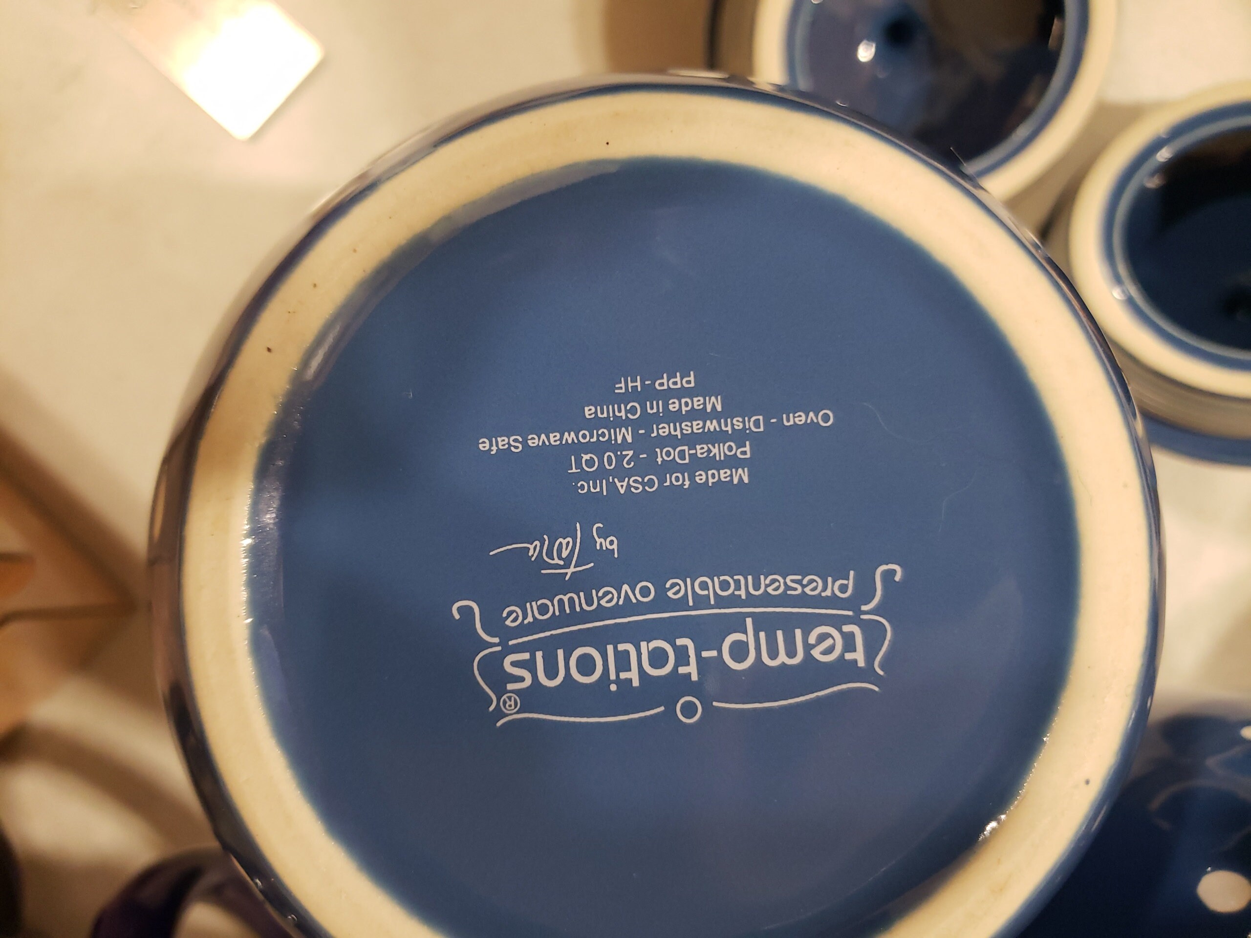 Temptations Canister Set of 3 Blue Polka Dots - Etsy