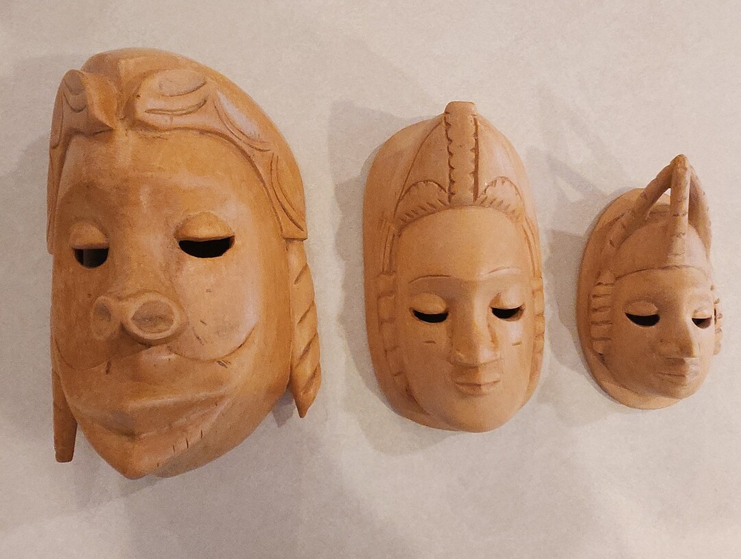 Three African Masks Mid 1960s - Etsy