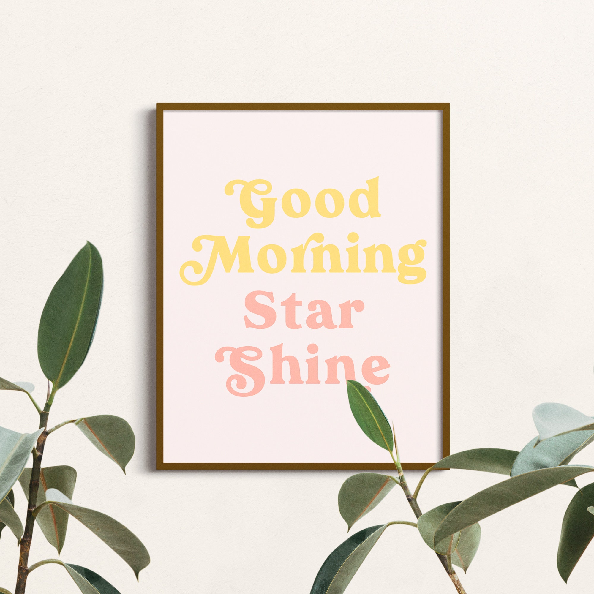 Good Morning Starshine Typographic Wall Art, Instant Download ...