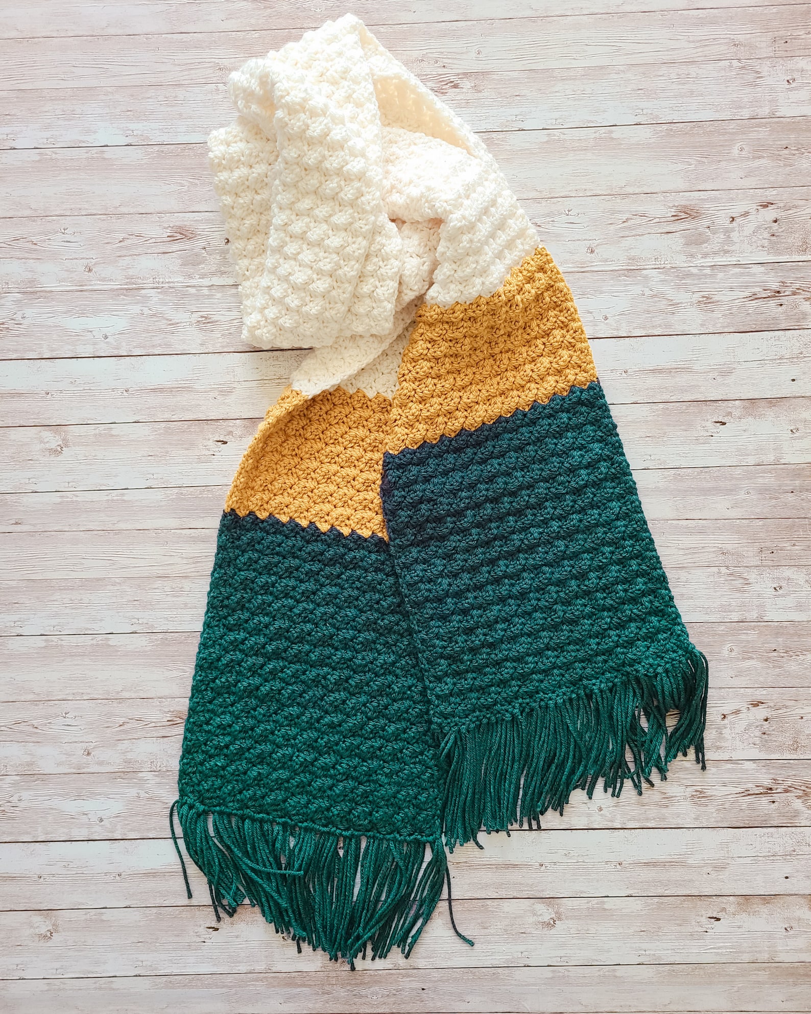 Color Block Crochet Scarf Pattern PDF Crochet Super Scarf - Etsy
