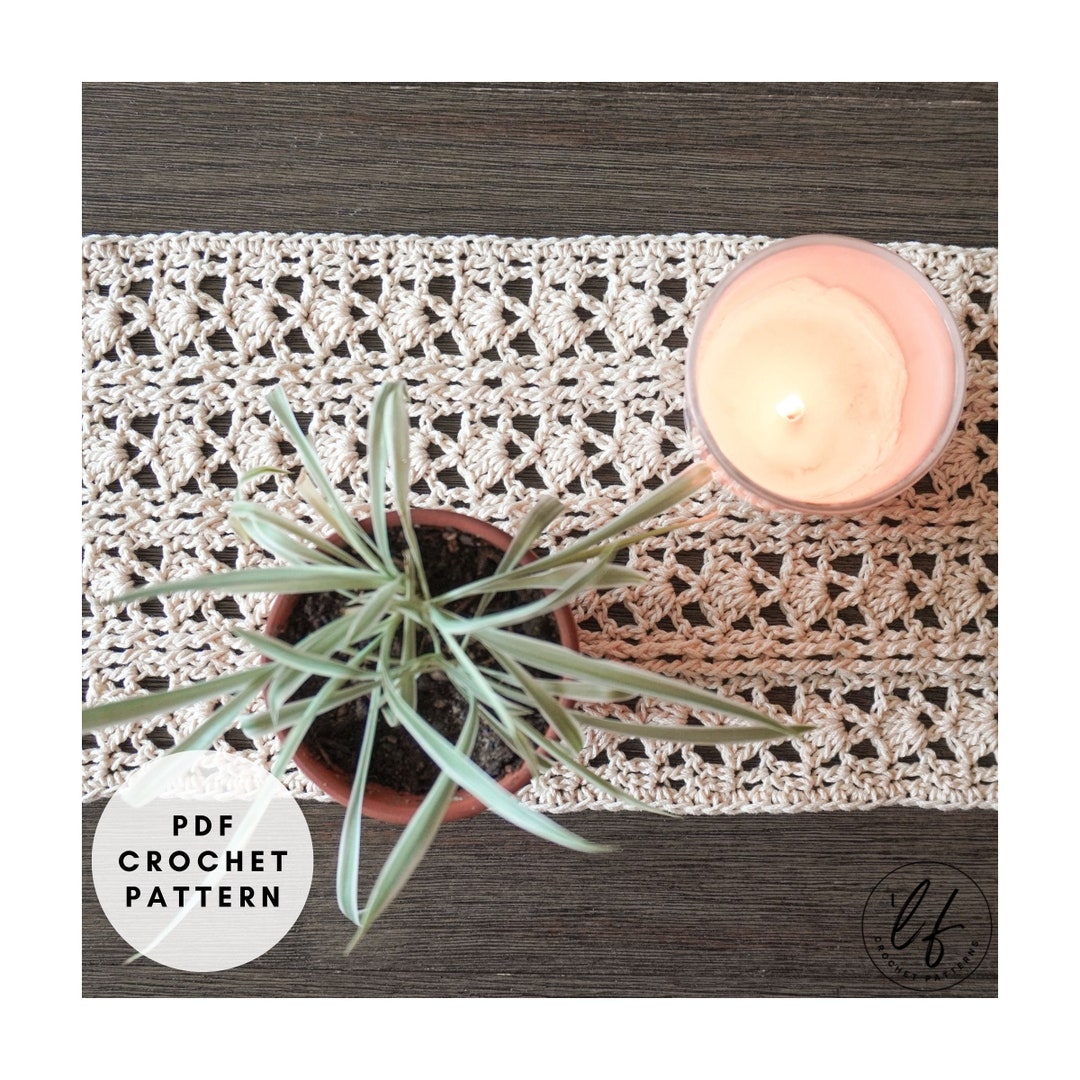 Crochet Table Runner Pattern PDF, Crochet Home Decor, Crochet Table ...