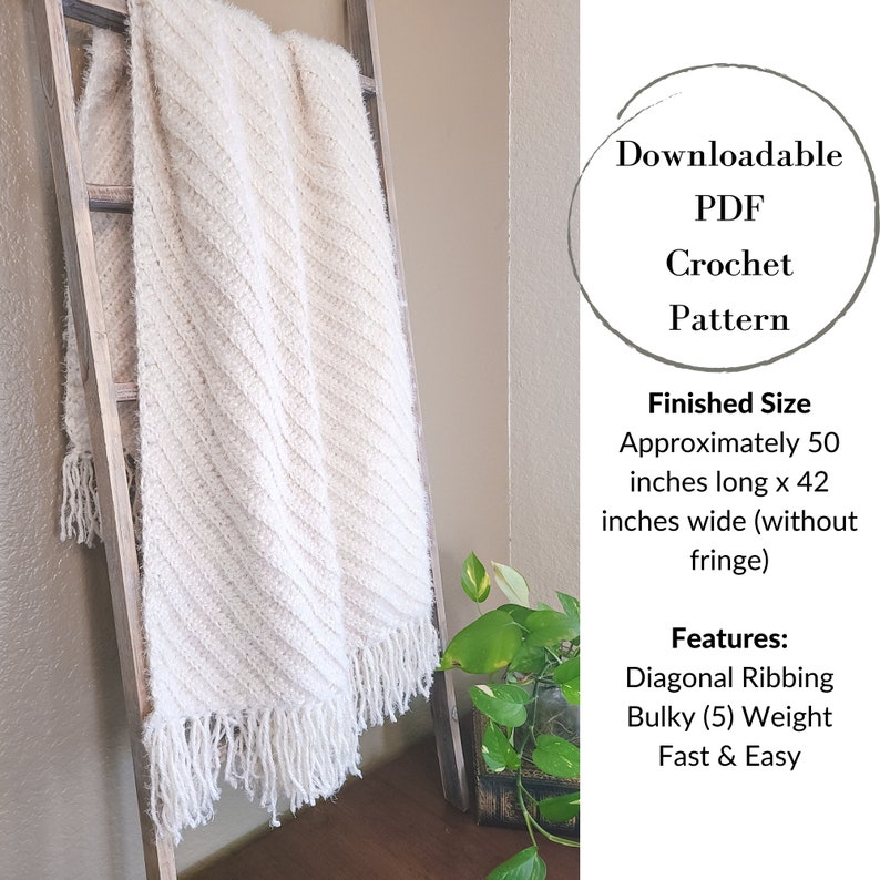 Crochet Blanket Pattern PDF Modern Crochet Blanket Pattern - Etsy