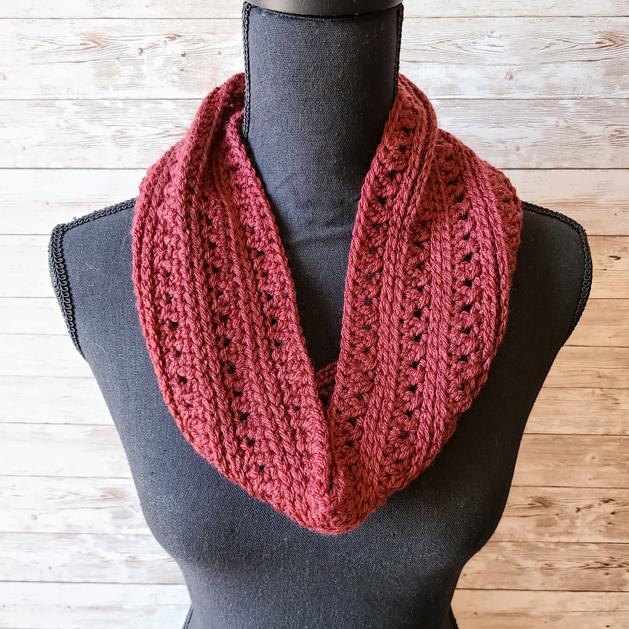 Crochet Cowl Pattern Crochet Neck Scarf Pattern Crossed - Etsy