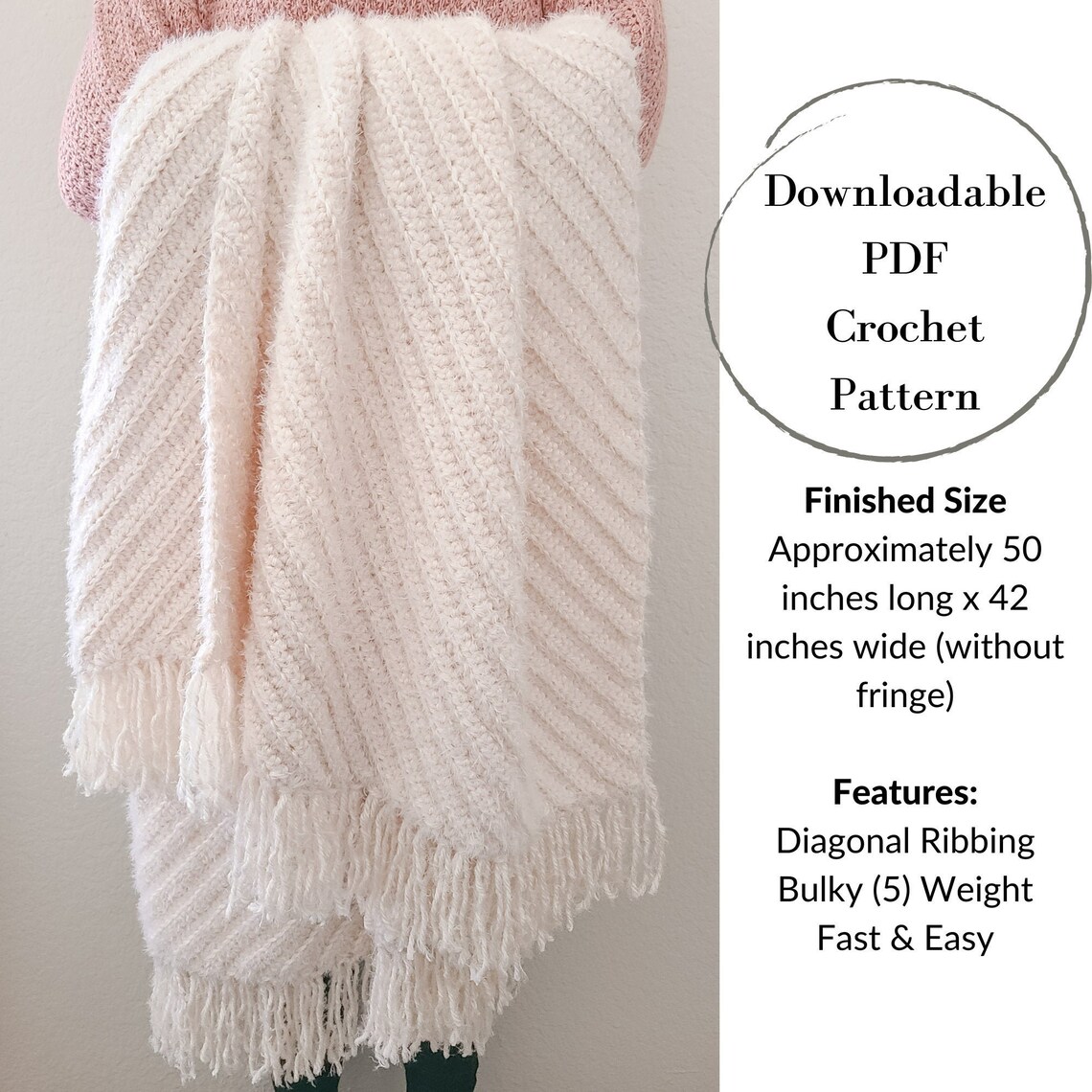 Crochet Blanket Pattern PDF Modern Crochet Blanket Pattern - Etsy