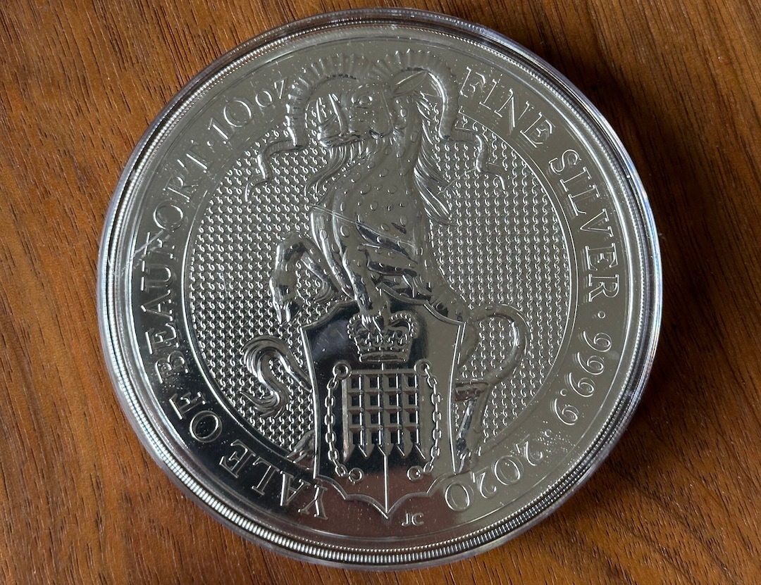 2020 - the Royal Mint British Silver Queen's Beast the Yale 10oz Coin ...