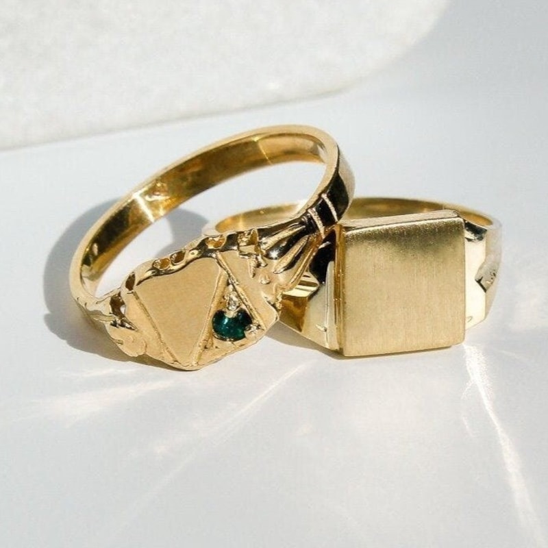 10k Gold Edwardian Band - Etsy