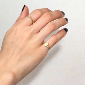 Pinky Ring in 10k Gold | Dainty Pinky Ring | 10k Gold Pinky Ring ...