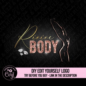 BODY CONTOURING LOGO, Body Sculpting Logo Design, Body Spa Editable ...