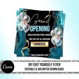 DIY Grand Opening Flyer, Website Launch Flyer, Product Launch, New ...