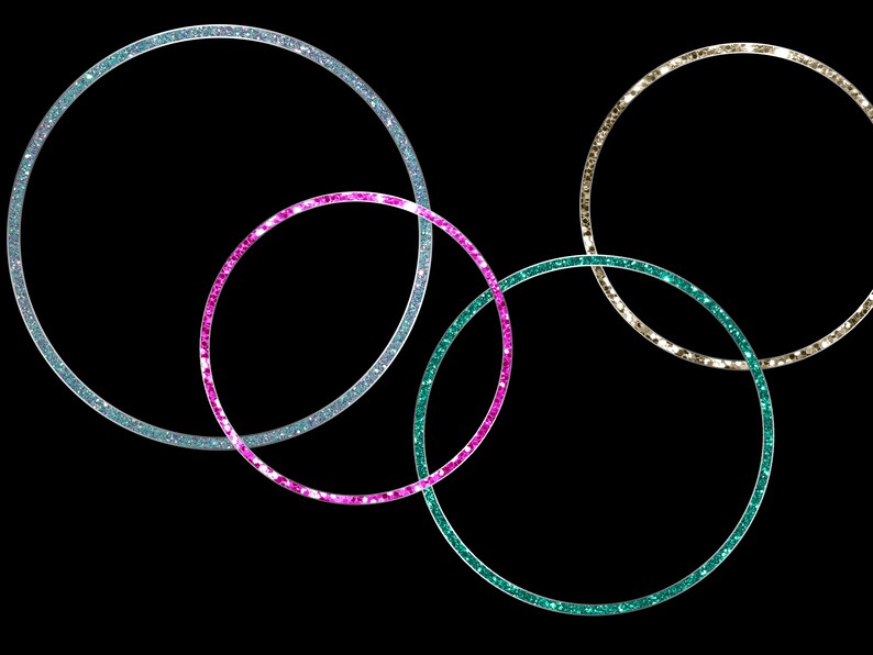 GLITTER Circles Clipart Sparkling Shiny Frames Digital - Etsy Canada