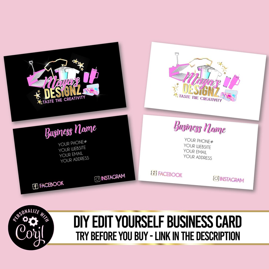 Craft Business Card Design, Crafting Editable Business Card, T-shirt ...