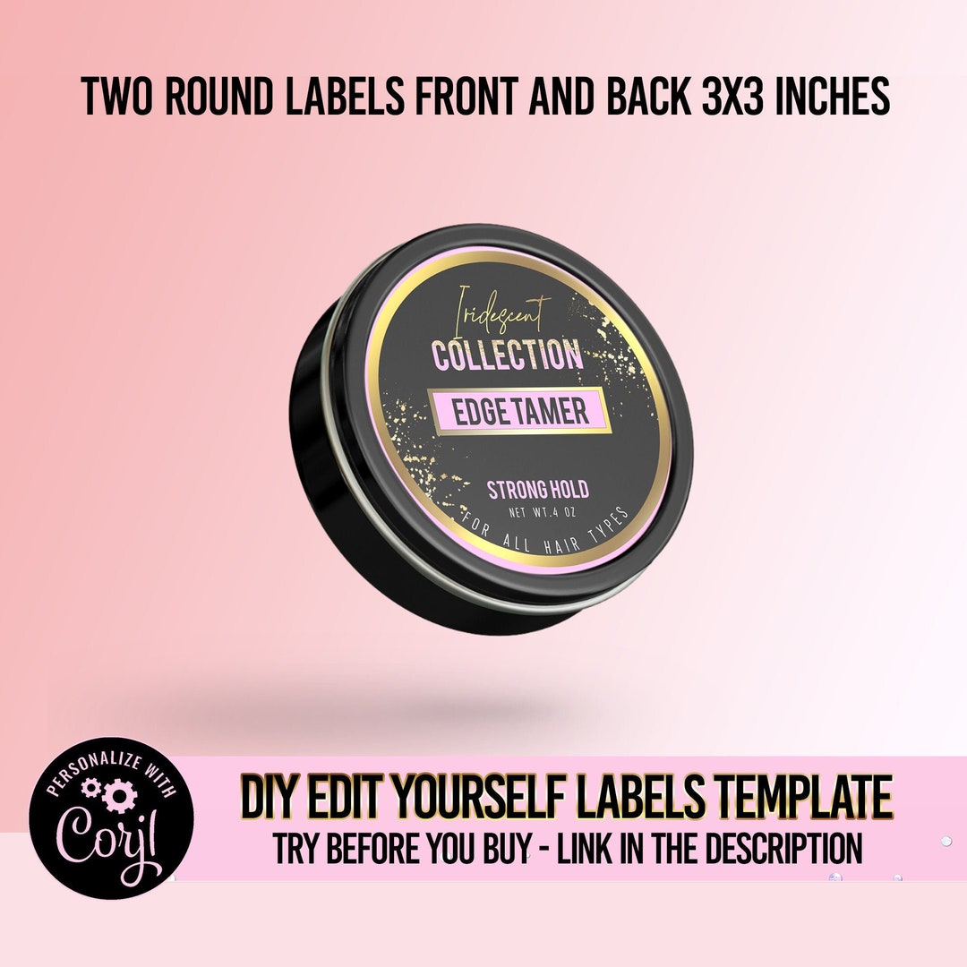 DIY Edge Control Sticker Design, Edge Control Label, Diy Edge Control ...