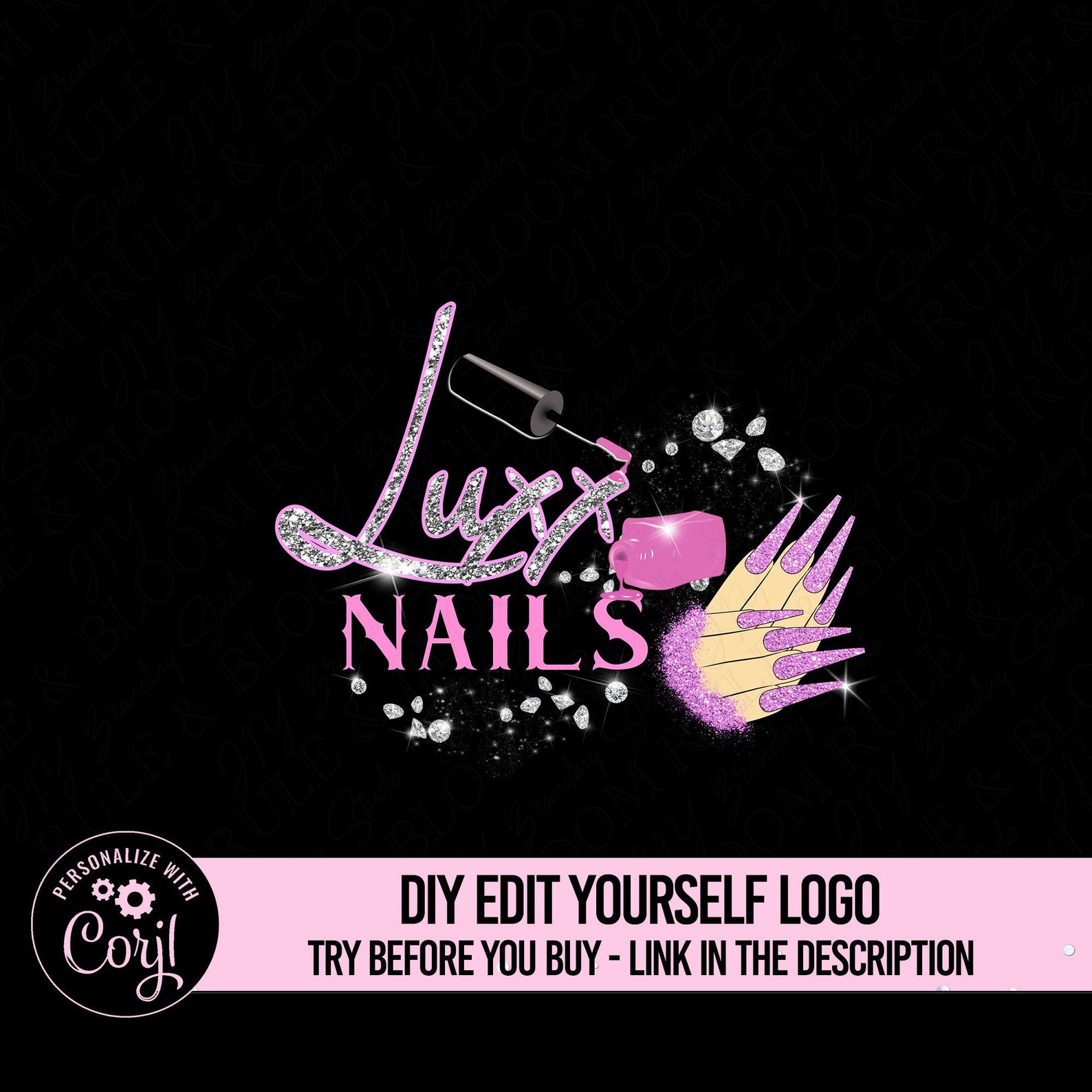 Nails Logo Design Nails Logo DIY Nail Logo Nail Artist - Etsy