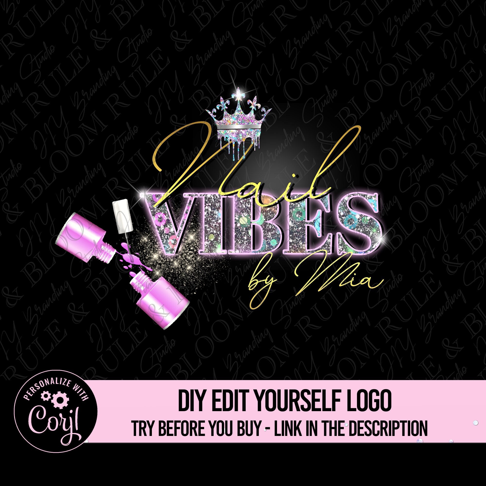 Nails Logo Design Nails Logo DIY Nail Logo Nail Artist - Etsy