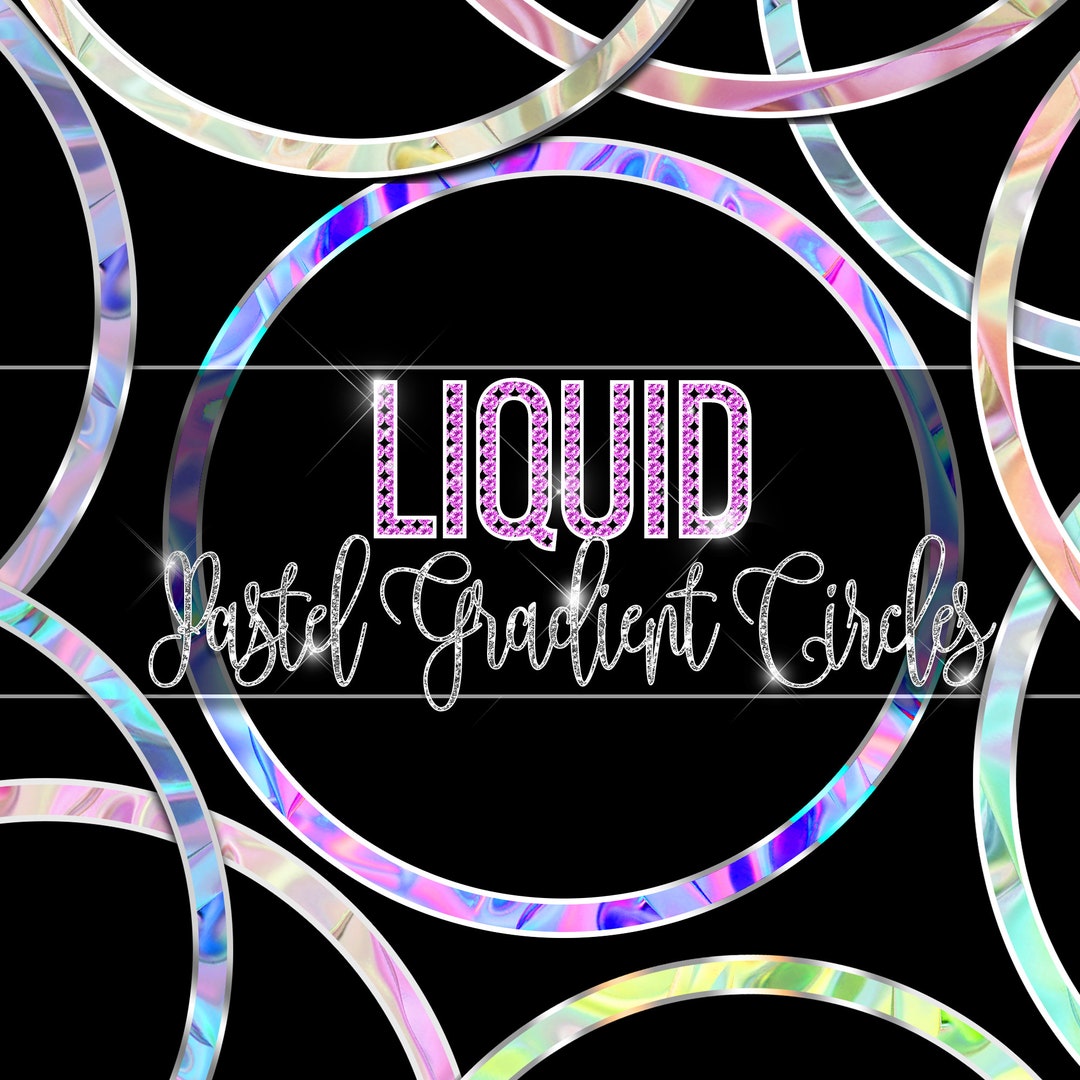 Foil Circle Frames Pastel Round Circles Metallic Circles - Etsy