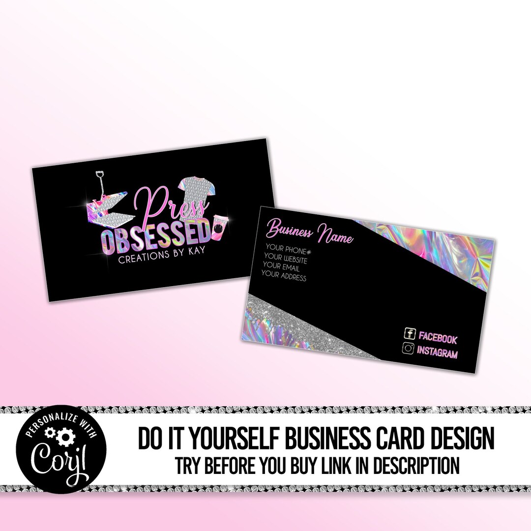 Craft Business Card Design, Editable DIY Template - Etsy