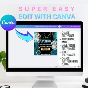 DIY Grand Opening Flyer, Website Launch Flyer, Product Launch, New Product Flyer Canva, Grand ...