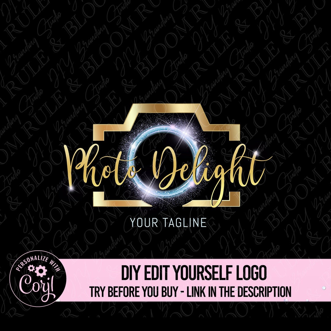 Camera Logo Template, Photography Business Logo (DIY Editable) - Etsy