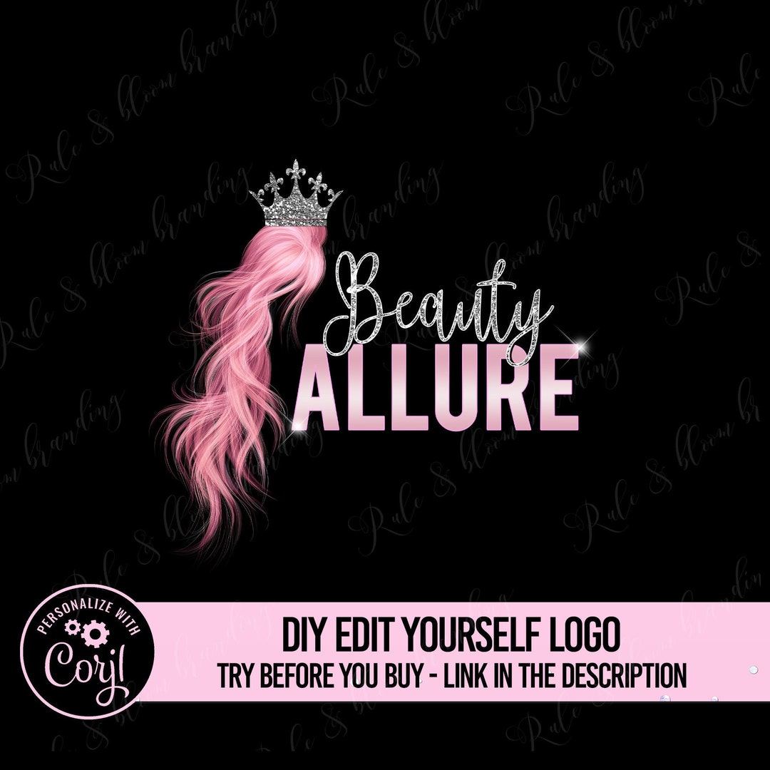 DIY HAIR BRAND Logo, Hair Logo Design, Hair Stylist Logo, Hair ...