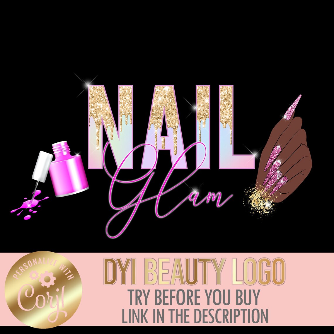 Nail tech logo Nail logo design nails logo diy logo | Etsy
