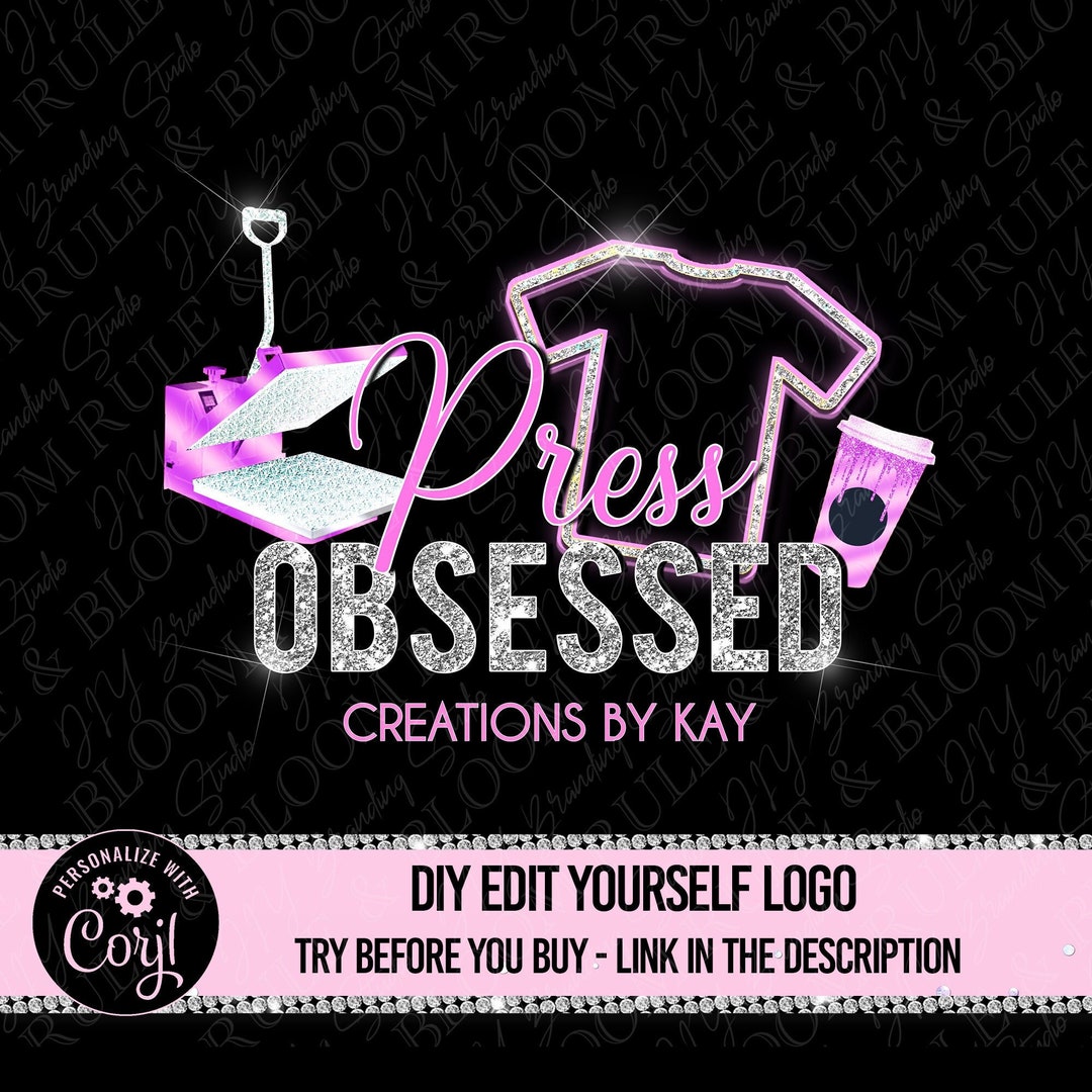 T-shirt Design Logo, Heat Press Logo Template, DIY Cricut Logo ...