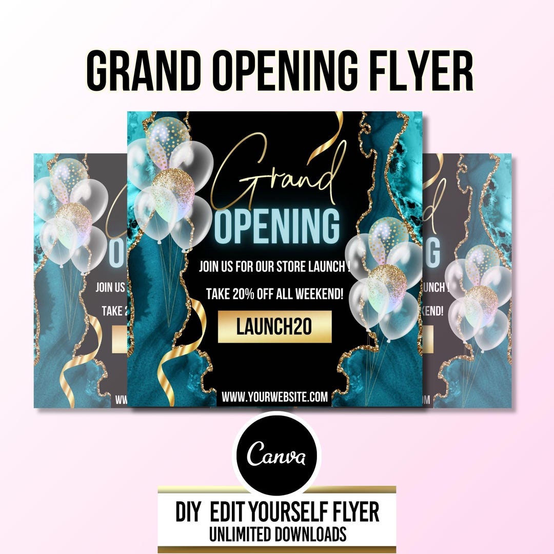DIY Grand Opening Flyer, Website Launch Flyer, Product Launch, New ...